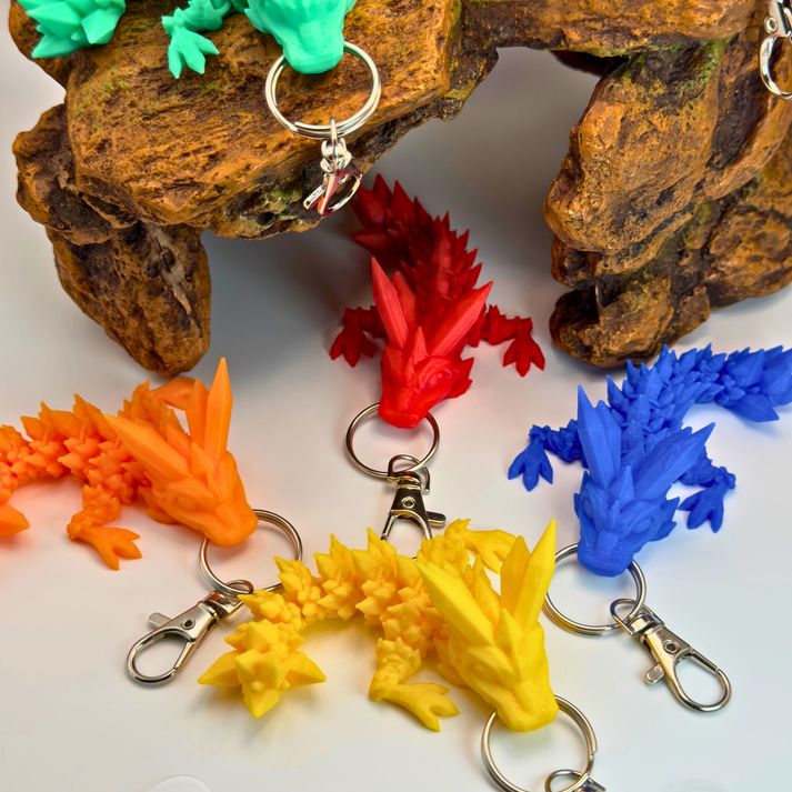 Crystal Dragon Fidget Keychain - Fun and Functional – Dragon Fidgets